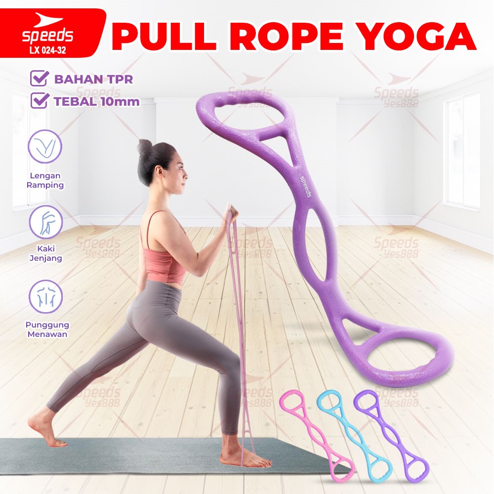 Jual SPEEDS Tali Yoga Yoga Pull Rope Fitness Elastis Tebal 10mm ...
