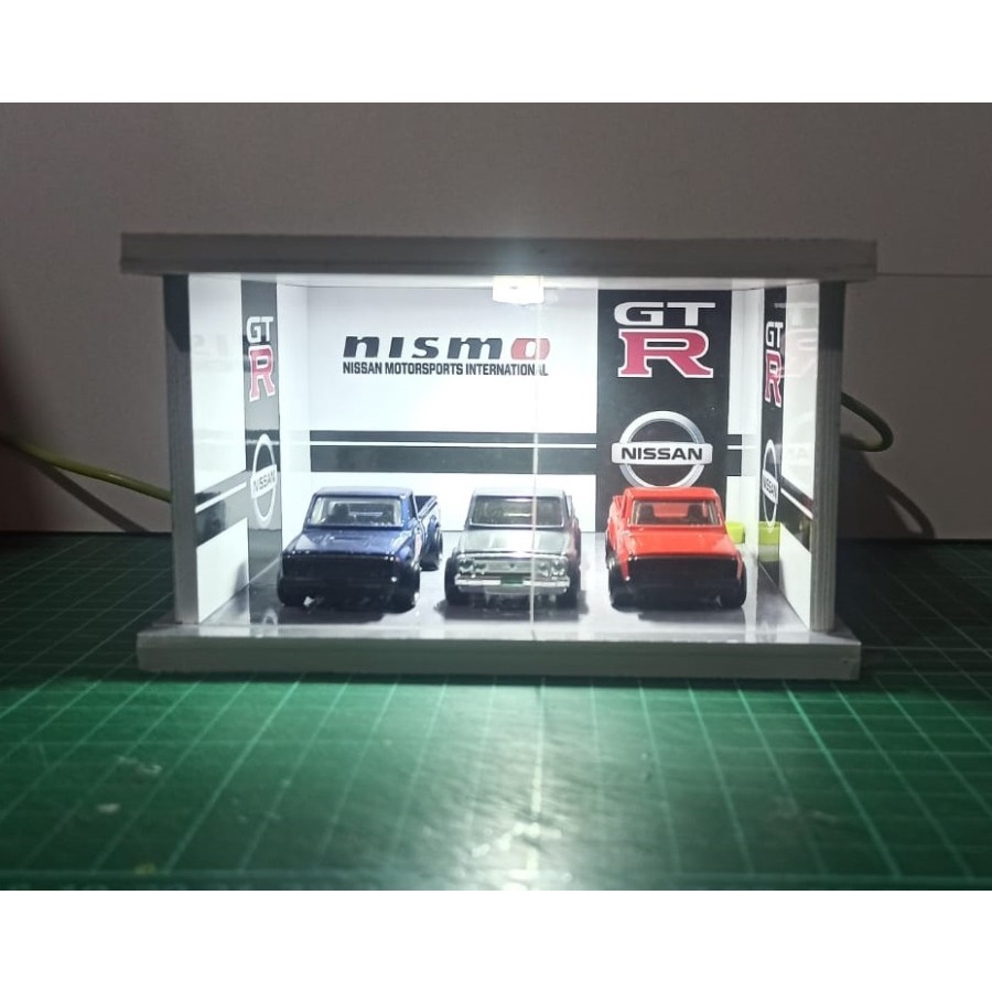 Jual DIORAMA GARASI 1/64 NISSAN NISMO GTR GARAGE Include LED dan COVER ...