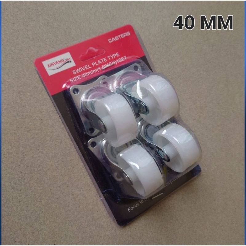Jual Roda Etalase Roda Troli PUTIH 40 MM atau 50 MM ( 1 SET ISI 4 PCS ...