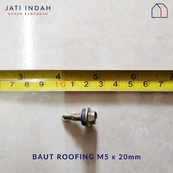 Jual +++++] BAUT ROOFING 12 X 2 CM / SEKRUP / SKRUP BAJA RINGAN M5 X 20 ...