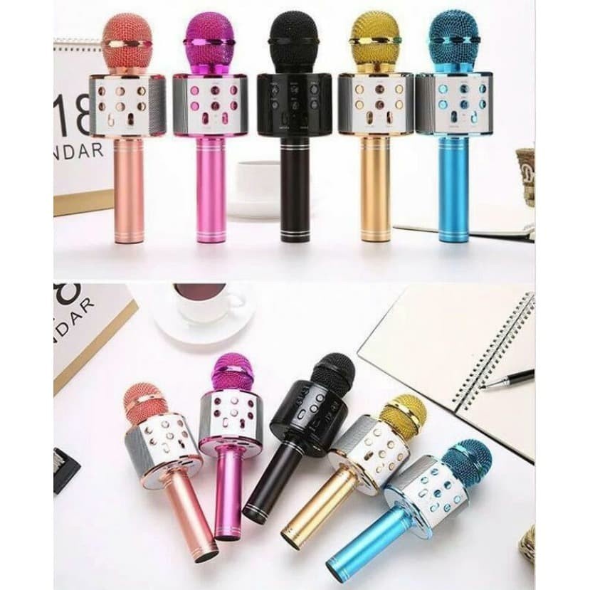 Jual Mic Karaoke Mikrofon WSTER Bluetooth Wireless WS858 WS-858 Mic Smule | Shopee Indonesia