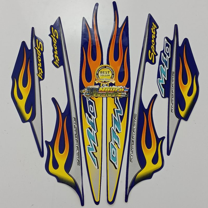 Jual Striping yamaha mio 2006 2007 biru list body standar terbaik ...