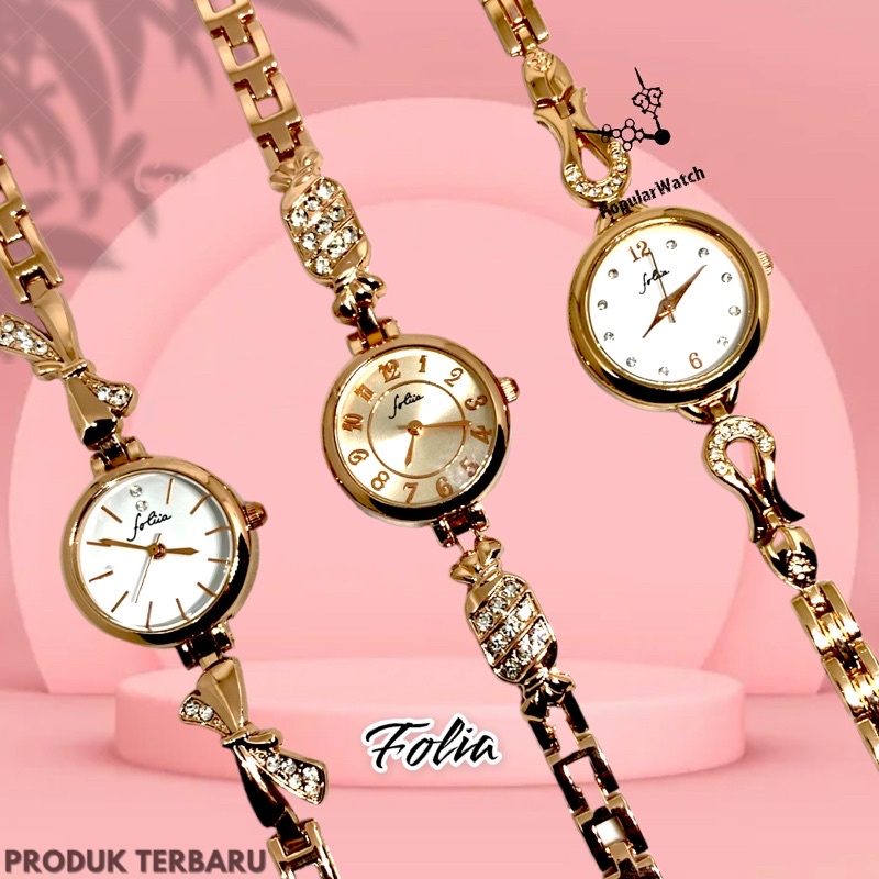 Jual NEW!! Jam tangan rantai cewek folia simple dan elegant. free box ...