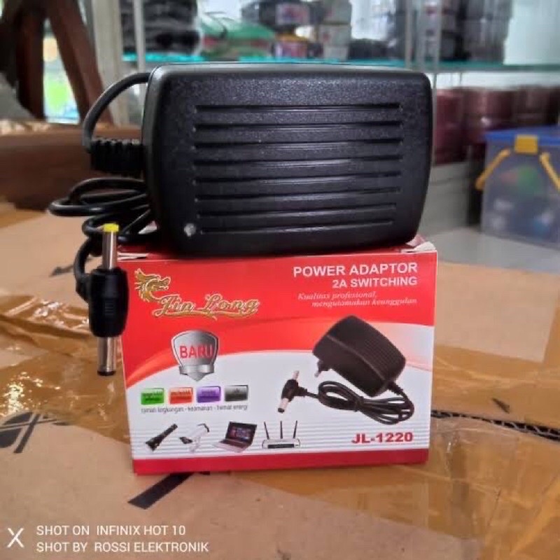 Jual charger pengecas adaptor AC / DC 2A switching kualitas profesional JL 1220 jinlong | Shopee ...