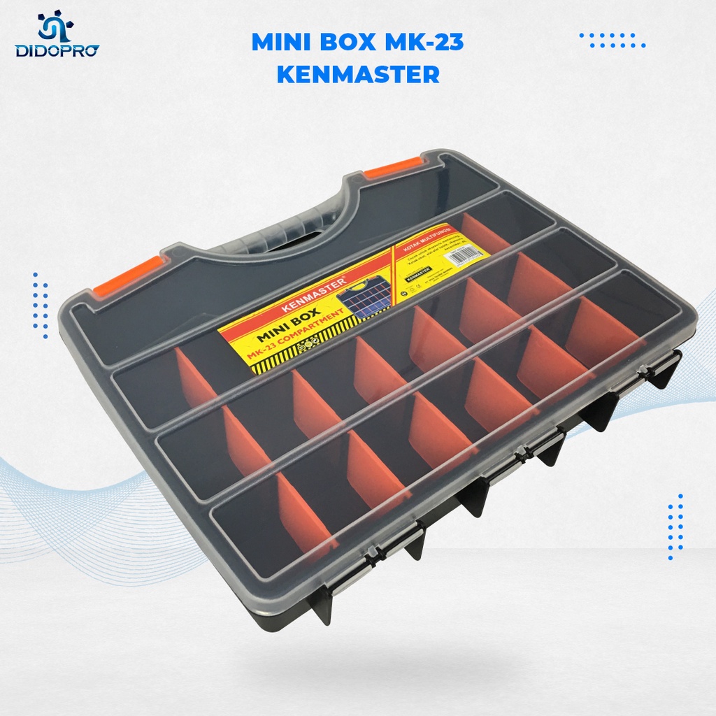 Jual 23 compartments Mini Box With Handle Merk Kenmaster / rak komponen ...