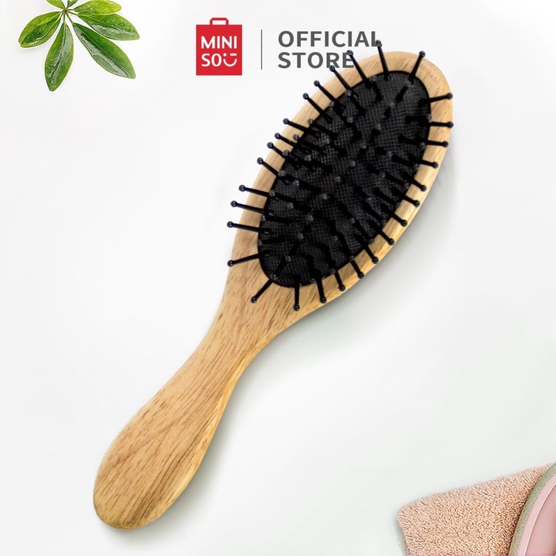 Jual MINISO Sisir Rambut Kayu Wanita Hair Brush Massage Comb Anti ...