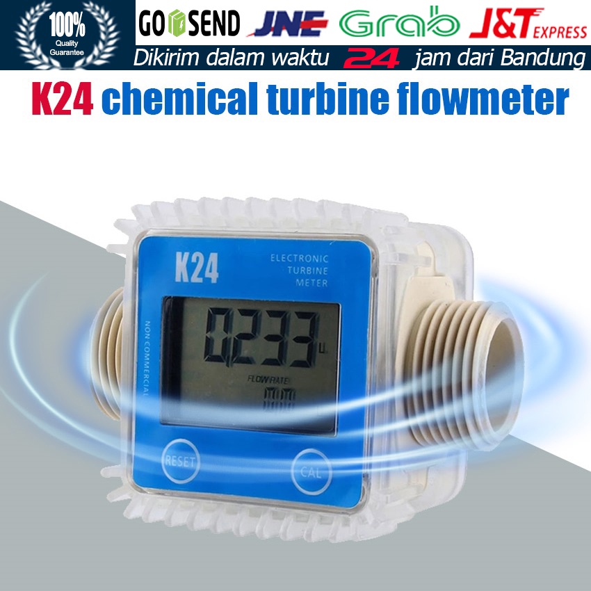 Jual K24 Turbine Digital Flow Meter Fuel Diesel K-24 Air Water Chemical ...
