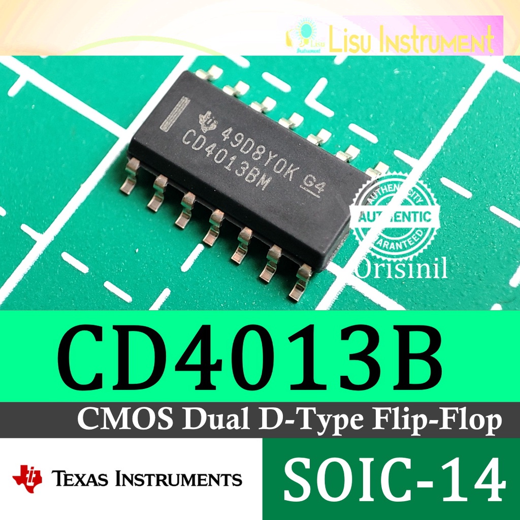Jual Original CD4013BM CMOS Dual D-Type Flip-Flop SOIC-14 Texas Instrument CD4013B CD4013 ...