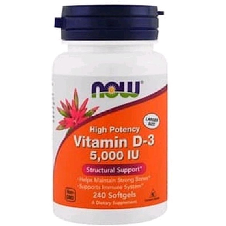 Jual Now Foods Vitamin D3 5000 IU Vitamin Tulang Dewasa | Shopee Indonesia