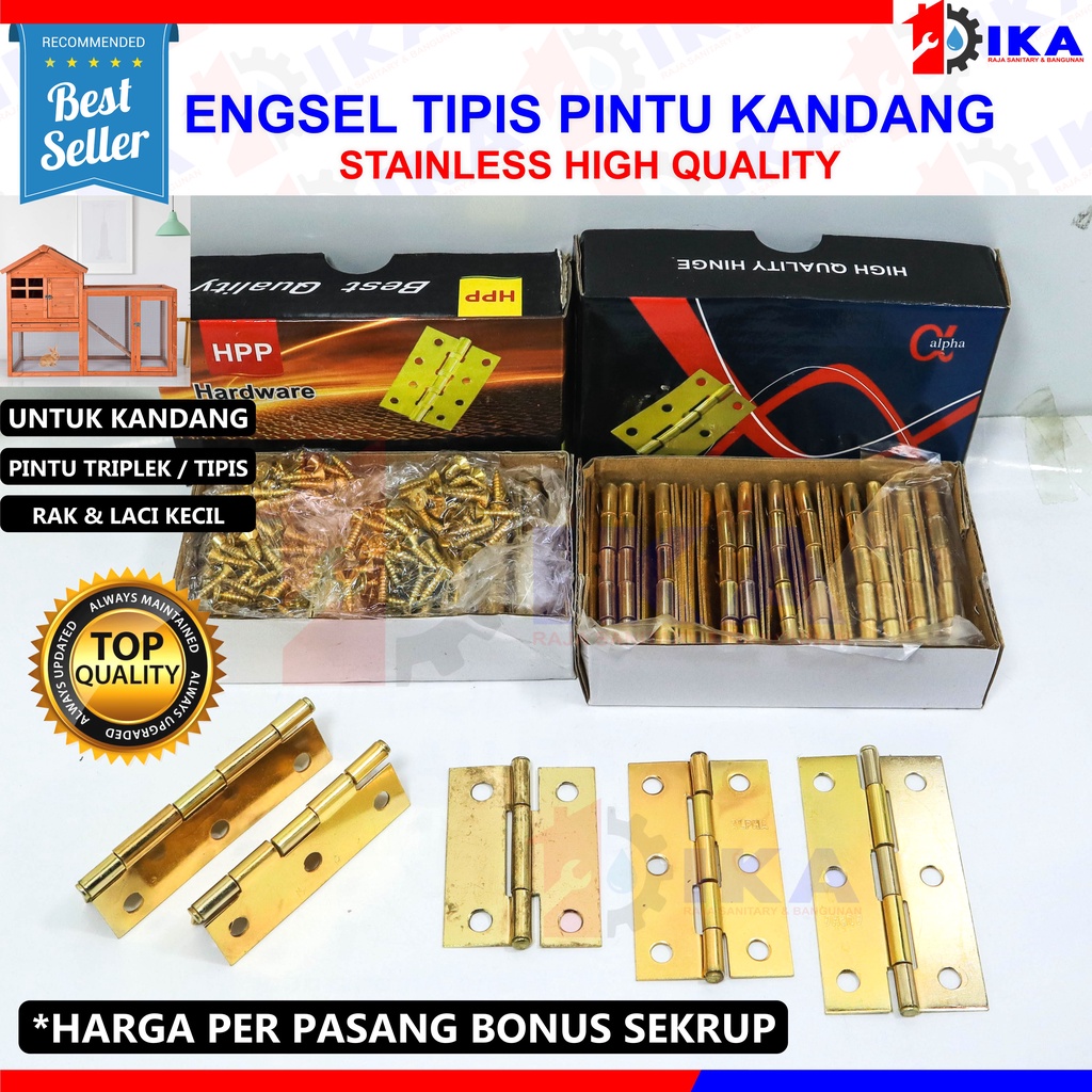 Jual engsel stainles tahan karat 2 inch 2,5" inch 3 inch tebal 0,9 mm ...