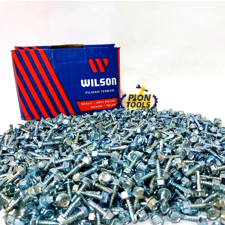 Jual WILSON SDS 10x16 mm PUTIH Tanpa Karet Baut Baja Ringan Drilling ...
