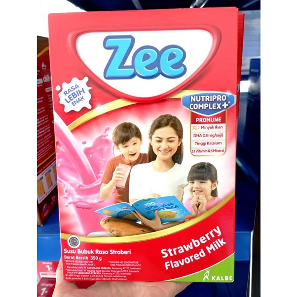 Jual Susu Zee Box Reguler 350 gram Strawberry Stroberi | Shopee Indonesia