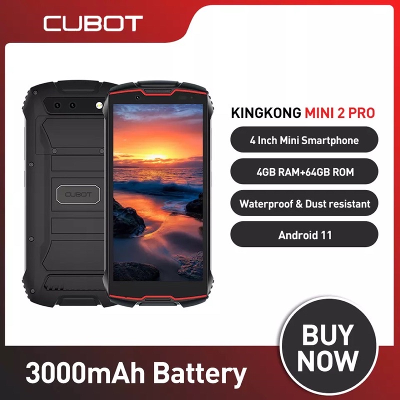 Jual Cubot Kingkong Mini 2 Pro - 4GB + 64GB Baterai 3000MAh MT6762 Octa-core Android 11 | Shopee ...