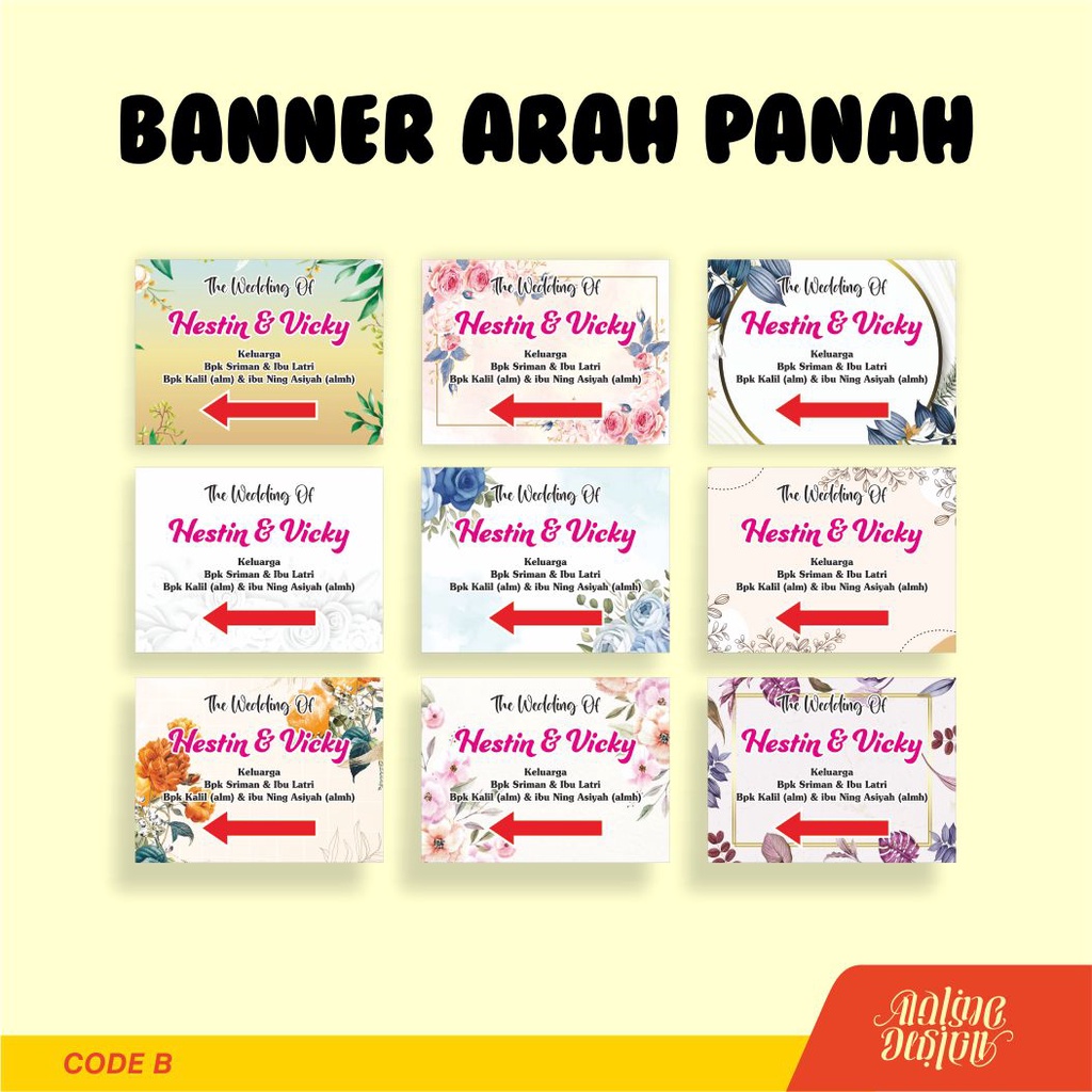 Jual banner petunjuk arah pernikahan hajatan khitanan | Shopee Indonesia