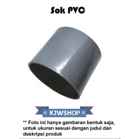 Jual Fiting Pipa Pvc Plastik Sok PVC 1/2 Inch Sock Polos 1/2" Sock 1/2 ...