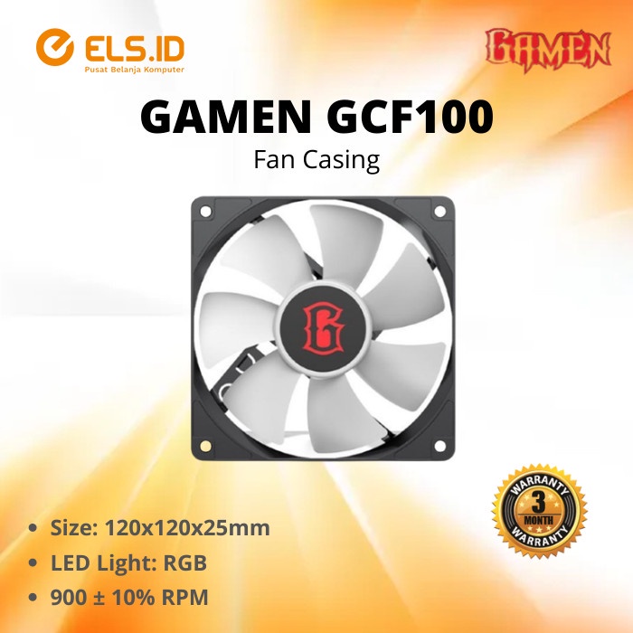 Jual Fan Casing Gamen GCF100 - Black | RGB | Shopee Indonesia
