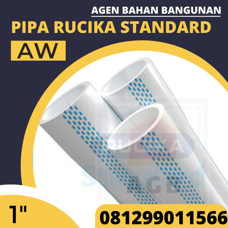 Jual Pipa PVC 1" Inch Rucika Standard / Pipa Rucika Wavin / Pipa Wavin AW (Harga Grosir) 4 Meter ...