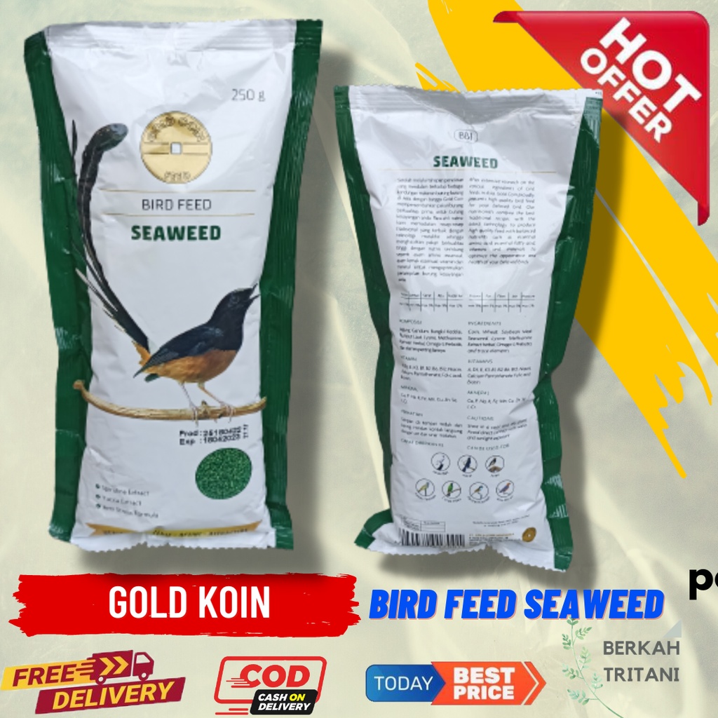 Jual GOLD COIN SEAWEED 250 GRAM GOLDCOIN RUMPUT LAUT HIJAU IJO VOER PUR ...