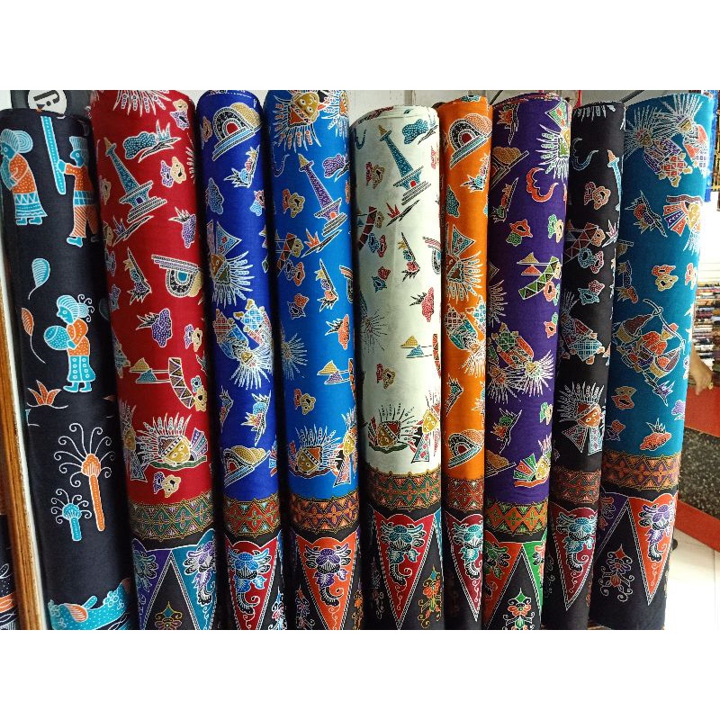 Jual KATUN BATIK ONDEL ONDEL // BATIK KATUN KHAS DAERAH // KAIN BATIK ...