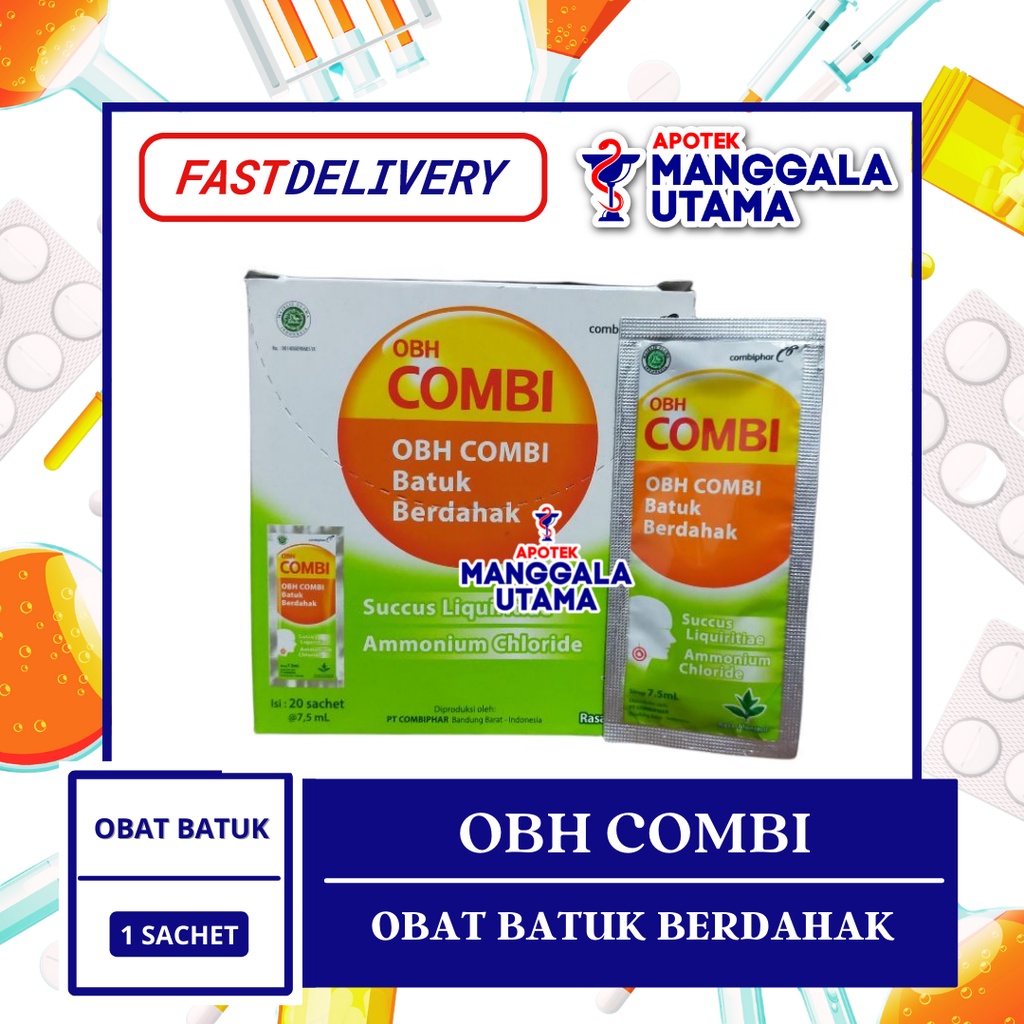 Jual OBH COMBI SACHET OBAT BATUK BERDAHAK PER PACK ISI 5 SACHET ...