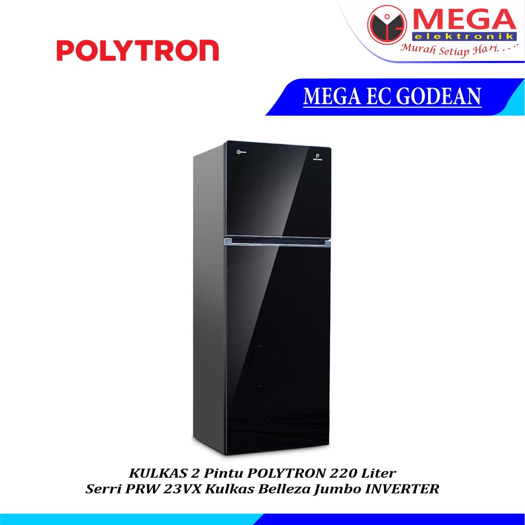 Jual LEMARI ES POLYTRON 2 PINTU PRW-23VX KAPASITAS 220 LITER BERGARANSI ...