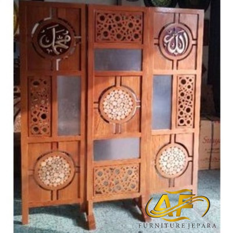 Jual sketsel pembatas ruangan kayu jati/sketsel penyekat ruangan ...