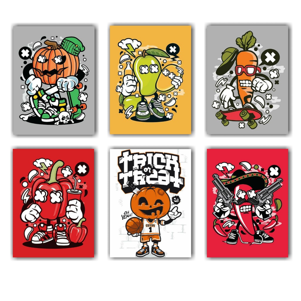 Jual Poster Dinding | Poster Kayu Cartoon Art | Wall Decor 20x30 cm ...