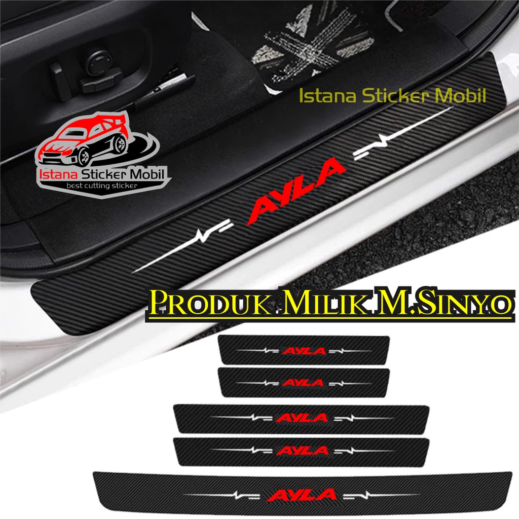 Jual stiker carbon fiber stiker pengaman mobil Ayla Sticker pelindung ...