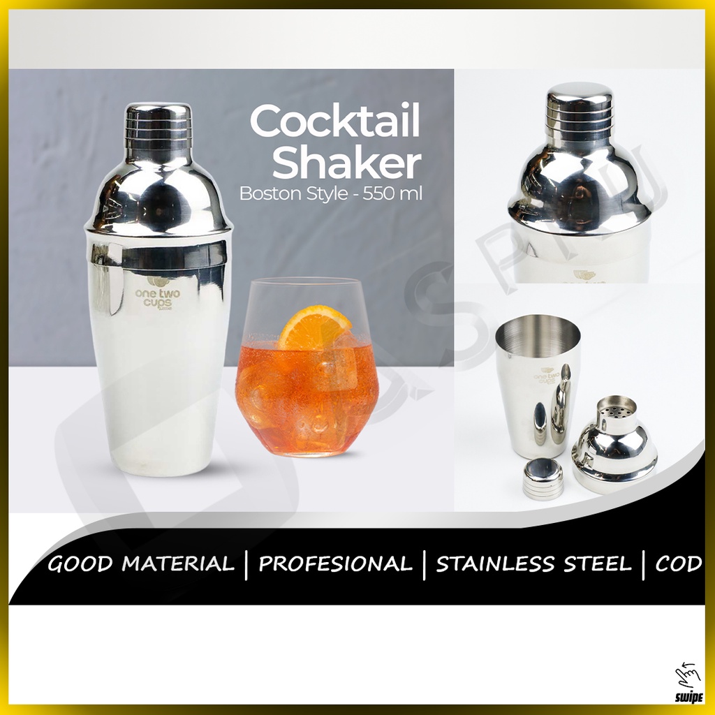 Jual One Two Cups Cocktail Shaker 550ml 750ml Alat Meracik Minuman ...