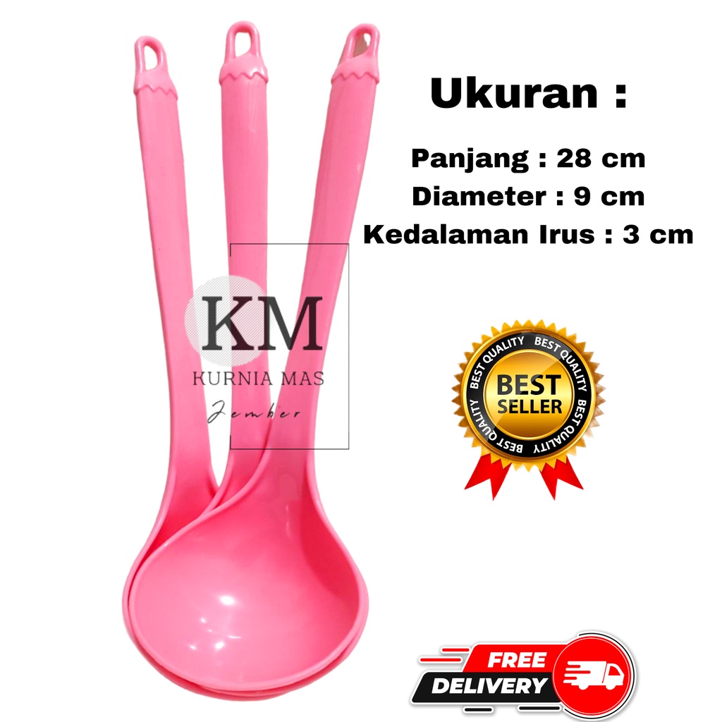 Jual Centong Sayur AR Irus Sayur Centong Pink Sendok Sayur Plastik ...
