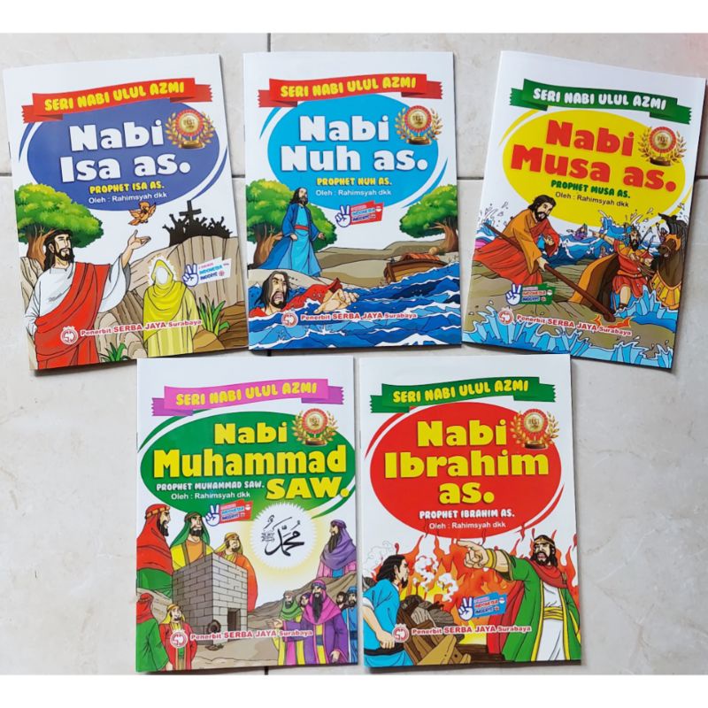 Jual Paket isi 5 Buku Anak Kisah Nabi Seri Nabi Ulul Azmi Bilingual Serba Jaya | Shopee Indonesia