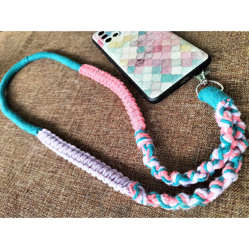 Jual Lanyard macrame handmade (hp/IDcard) | Shopee Indonesia