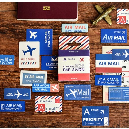 Jual Label Stickers - Airmail Par Avion (45pcs) | Shopee Indonesia