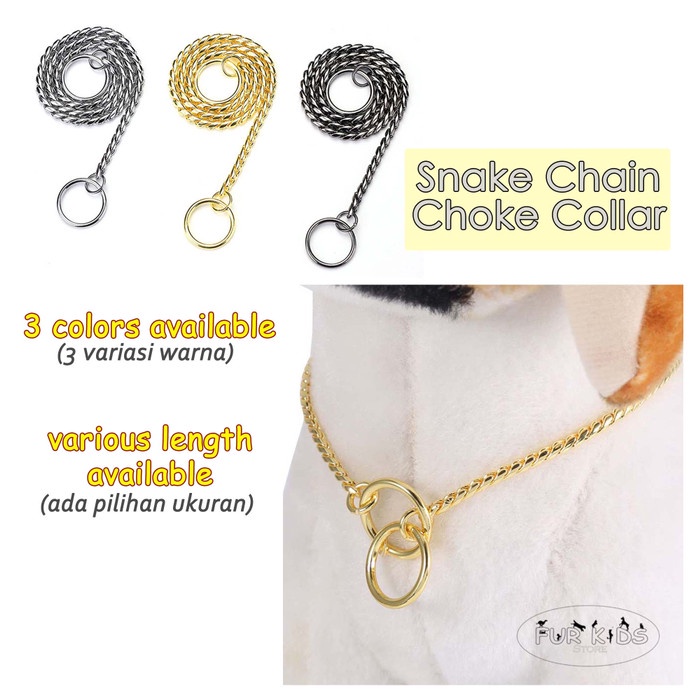 Jual Dog Snake Chain Training Choke Collar Kalung Tali Leher Rantai ...