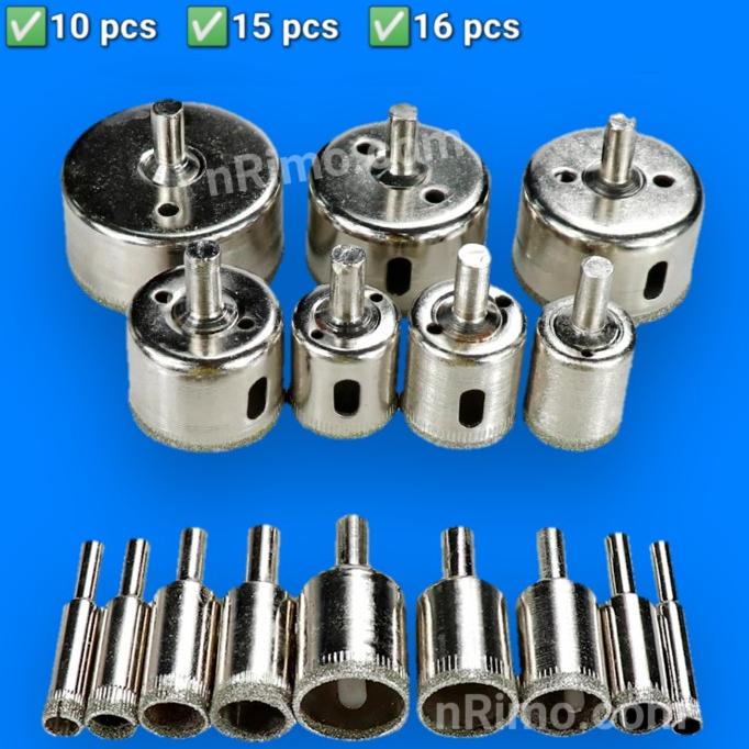 Jual Mata Bor Set Intan Diamond Holesaw Keramik Kaca Batu Granit Drill ...