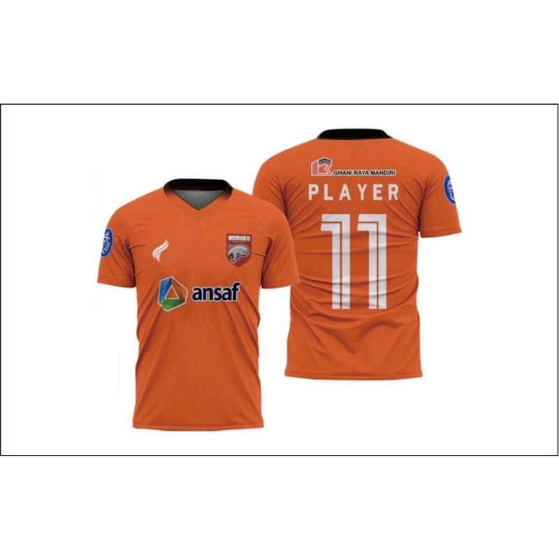 Jual JERSEY BORNEO FC orange FULL PRINTING | Shopee Indonesia