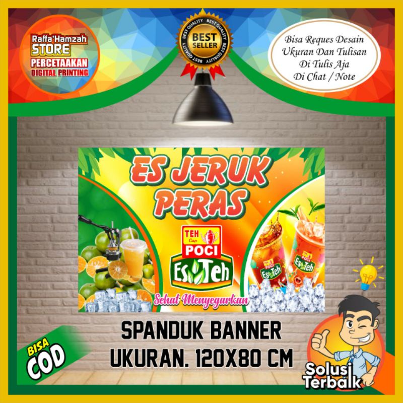 Jual Cetak spanduk, banner, backdrop minuman es jeruk peras & es teh ...
