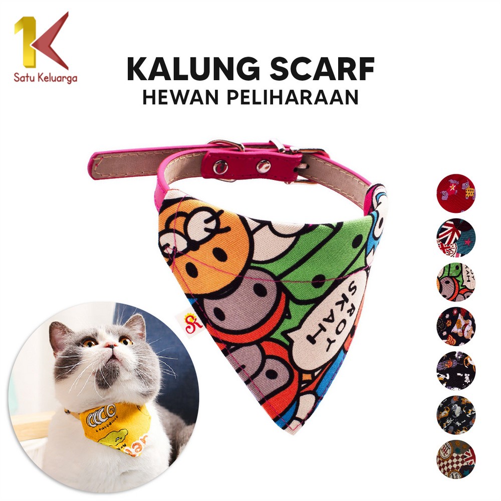 Jual Satu Keluarga Kalung Bandana Slayer Kucing Anjing Motif Syal ...