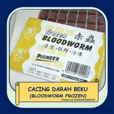 Jual PAKAN IKAN HIAS - CACING BEKU / FROZEN BLOODWORM (PAKAN IKAN ...
