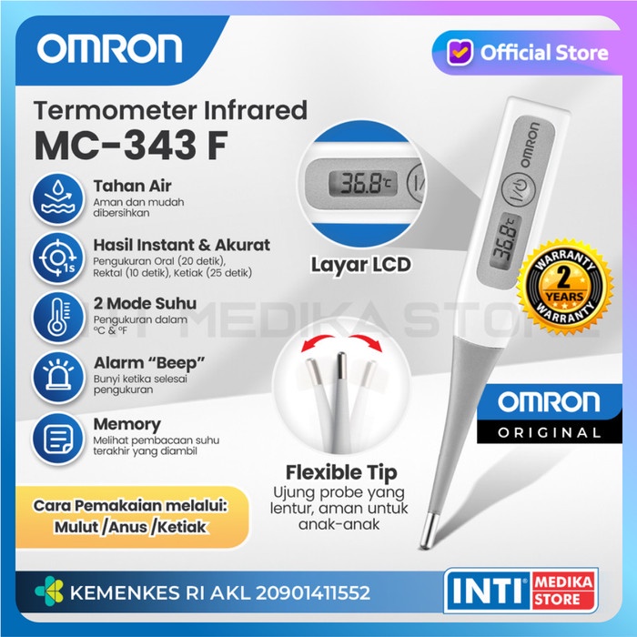 Jual OMRON - Termometer Digital MC 343F Termometer Omron Thermometer | Shopee Indonesia