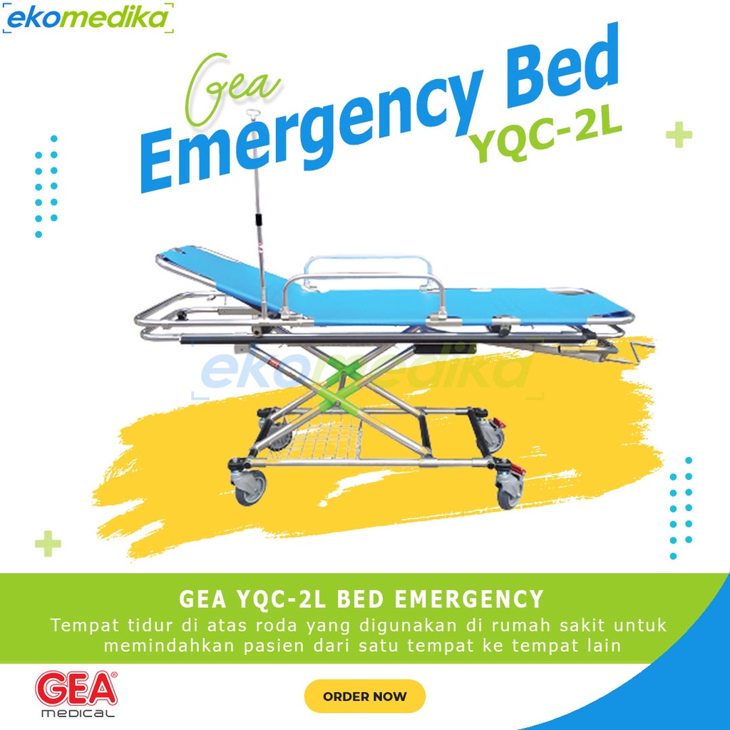 Jual Emergency Bed GEA YQC 2L Bed Emergency strecher / Brangkar Dadurat ...