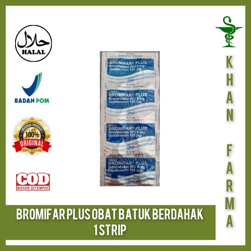 Jual BROMIFAR PLUS TABLET OBAT BATUK BERDAHAK 1 STRIP ISI 10 TABLET ...