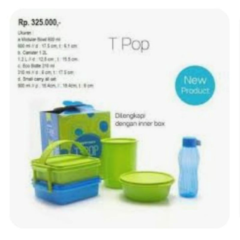 Jual Tpop set Tupperware wadah bekal | Shopee Indonesia