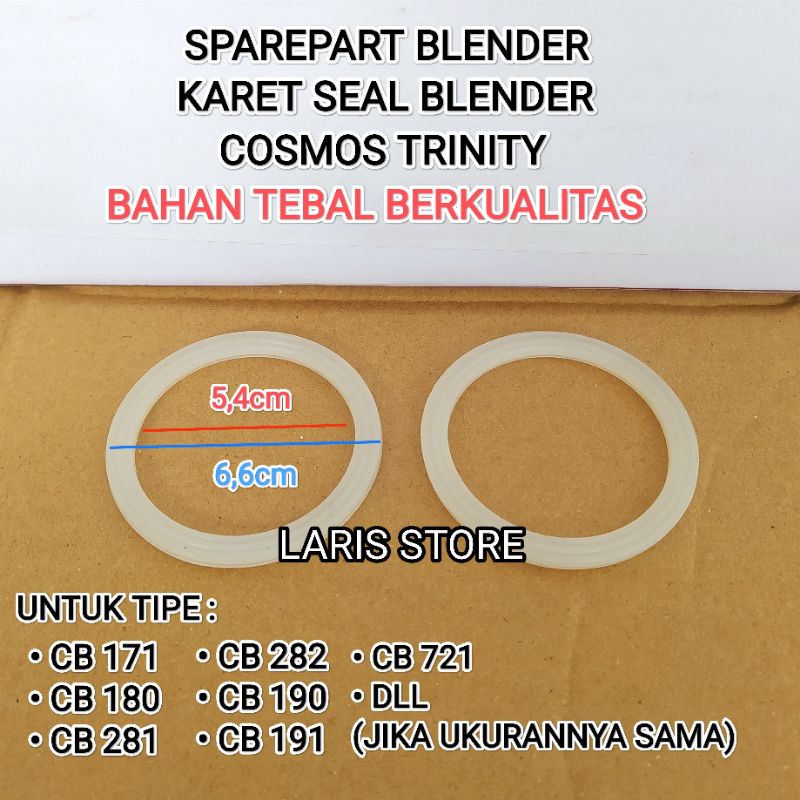 Jual KARET / SEAL UNTUK BLENDER COSMOS TRINITY CB 171 / CB 180 / CB 190 ...