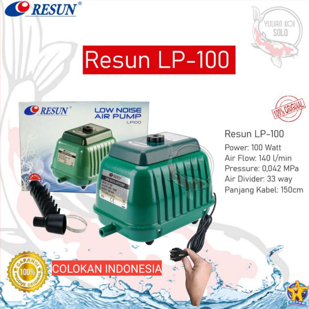Jual Resun Lp100 Air Pump Original Resun Pompa Udara kolam bioflok ...