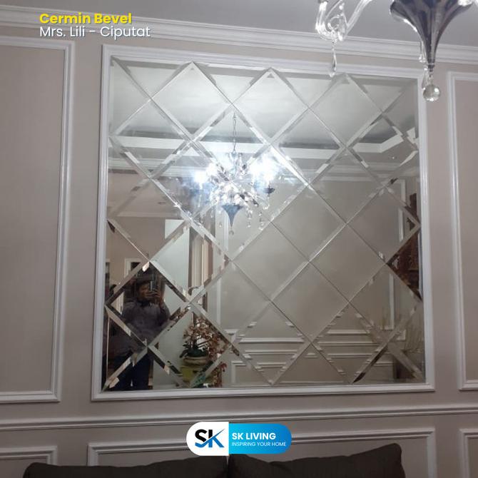 Jual %$%$%$%$] FREE PASANG Kaca Cermin Bevel Wajik Uk. 90x120cm Tebal ...