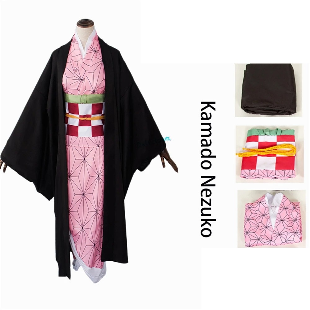 Jual Haori kimono Custom Cosplay Kimetsu No Yaiba Demon Slayer Tanjiro ...