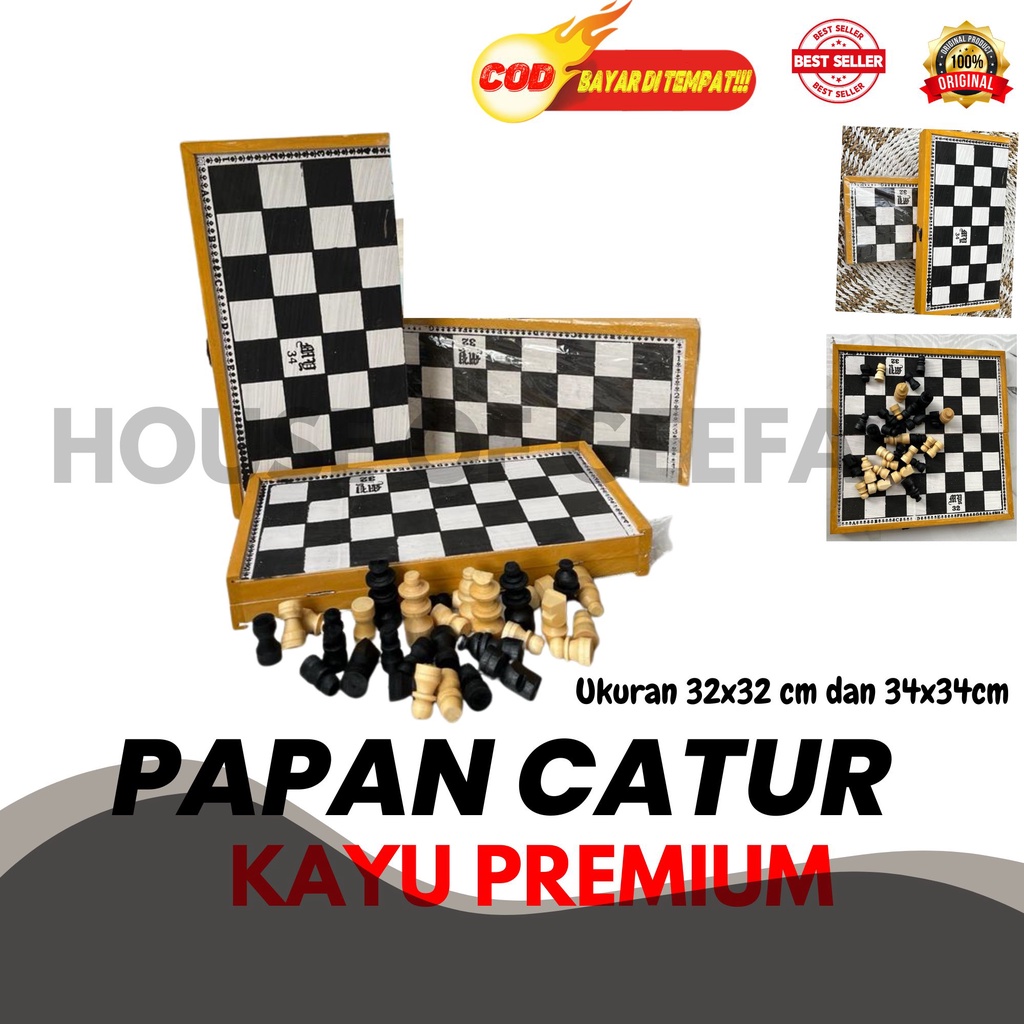Jual House of Geefa - Papan Catur Set Bidak Buah Catur Kayu Premium ...