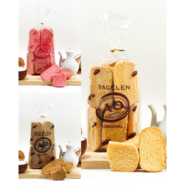 Jual READY Roti Bagelen Rasa Original Kopi Strawbery PIRT | Shopee ...