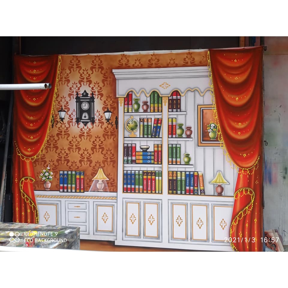 Jual Background Rak Buku untuk wisuda 05 | Shopee Indonesia